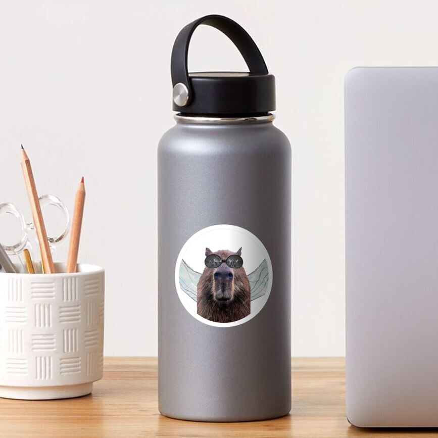 "Capybara Fly Sticker OK I pull up Funny Meme" Sticker for Sale by ...