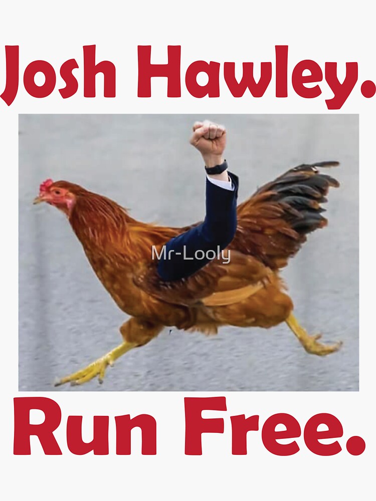 "josh hawley run Josh Hawley Running" Sticker for Sale by Mr-Looly ...