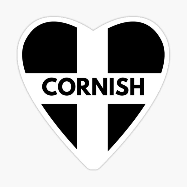 "Cornish Heart Cornish flag" Sticker for Sale by CornishPanda | Redbubble