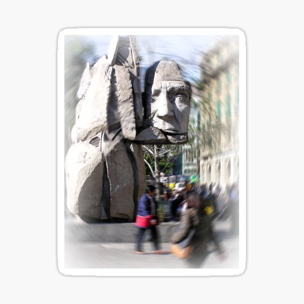 "Statue of Mapuche Indian in The Plaza de Armas Santiago" Sticker for ...