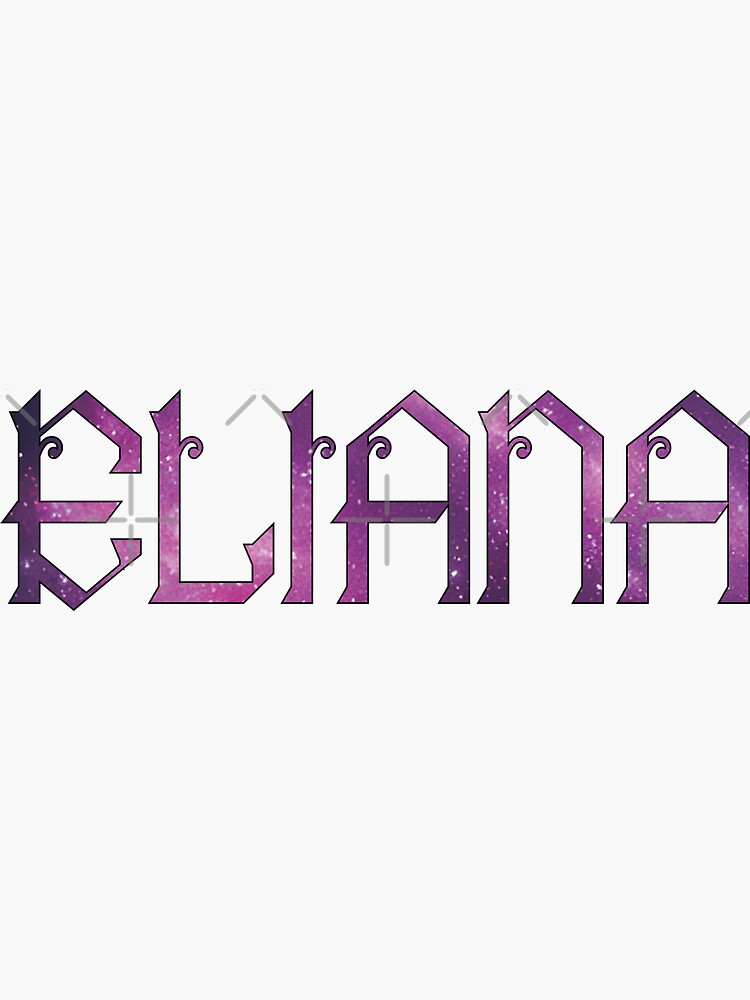 "ELIANA Name I - My name is ELIANA - typography name - Galaxy Vibe ...