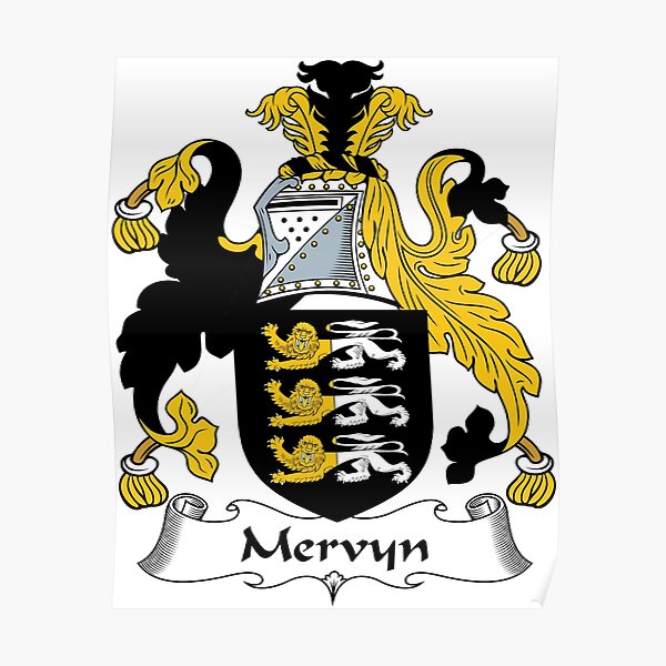 "Mervyn" Poster for Sale by HaroldHeraldry | Redbubble