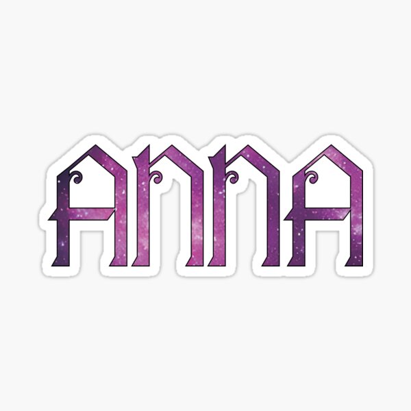 "ANNA Name I - My name is ANNA - typography name - Galaxy Vibe" Sticker ...