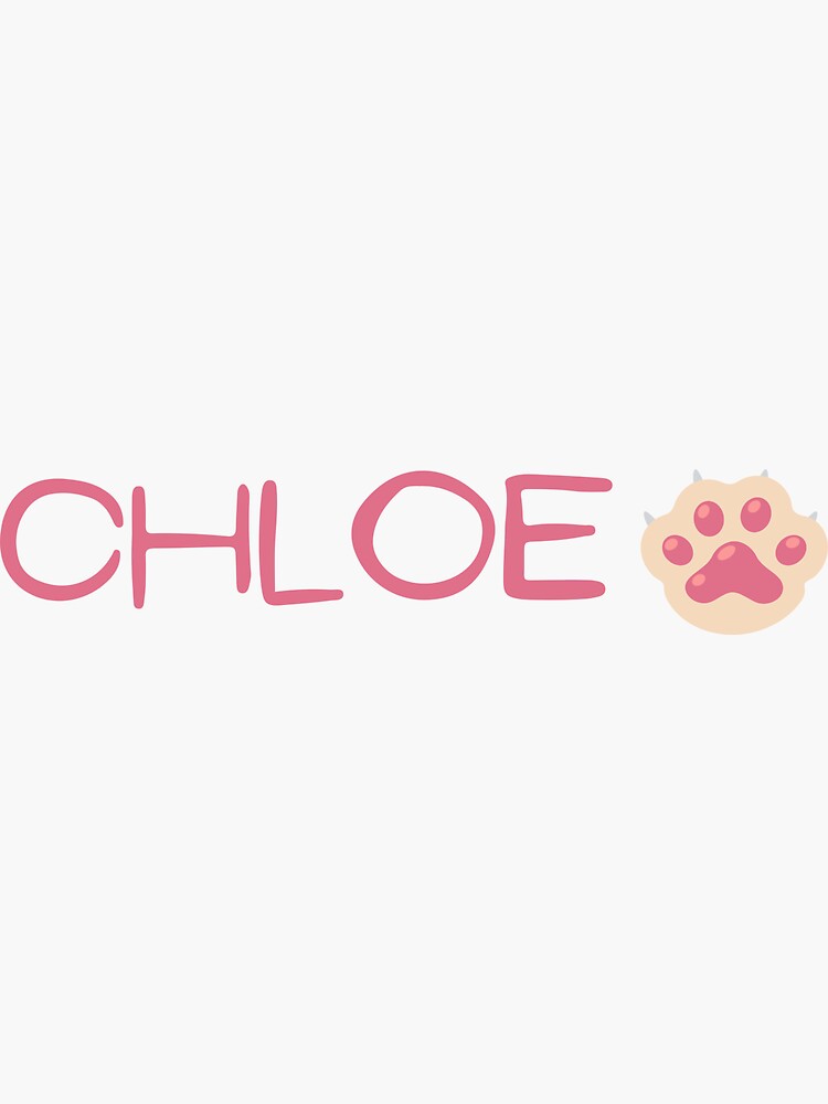 "Chloe - Cat Name " Sticker for Sale by Name-Bubble | Redbubble