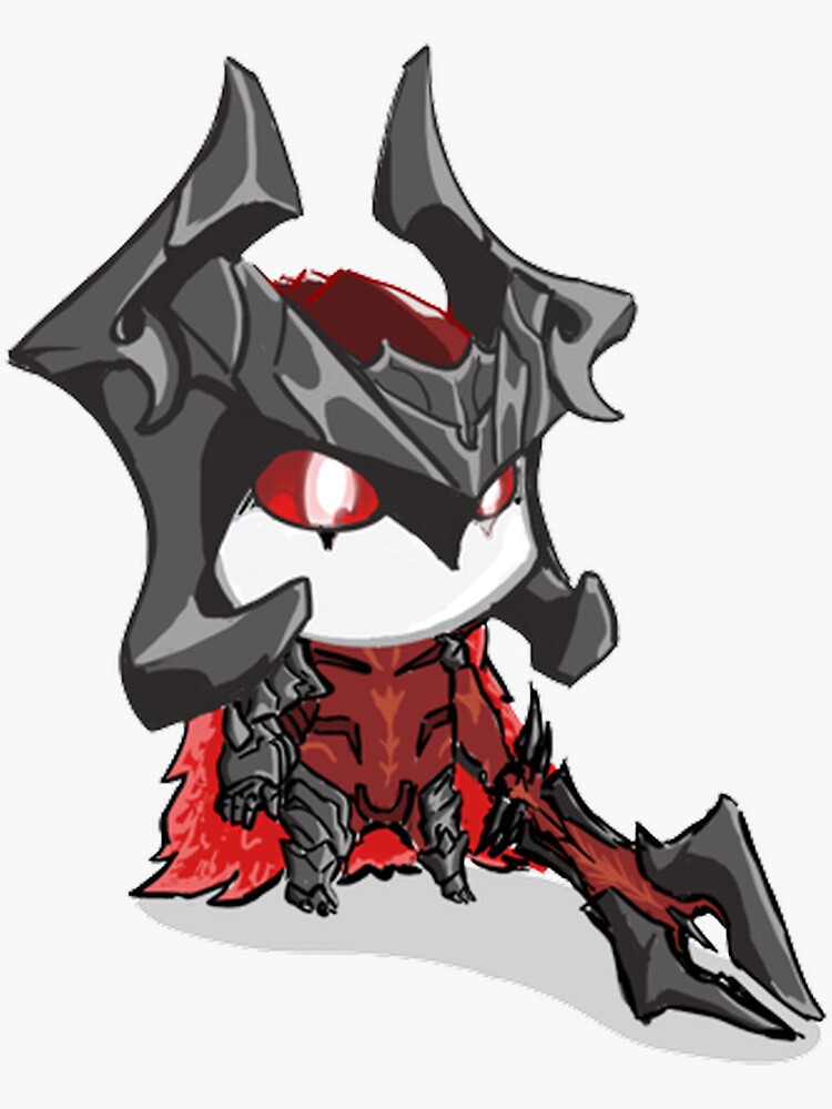 "Aatrox chibi" Sticker for Sale by Nugettos | Redbubble