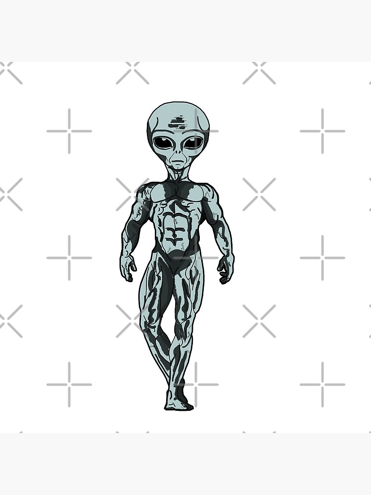 "Muscular Giga Chad Grey Alien" Poster for Sale by Jakng | Redbubble