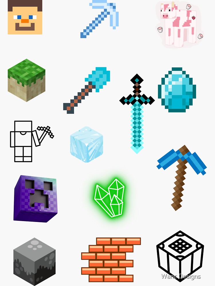 "Minecraft Sticker Pack" Sticker for Sale by wanc-designs | Redbubble