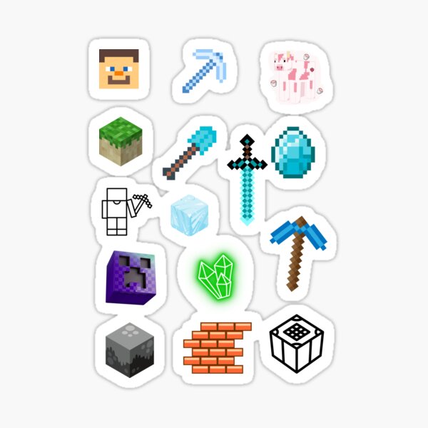 "Minecraft Sticker Pack" Sticker for Sale by wanc-designs | Redbubble