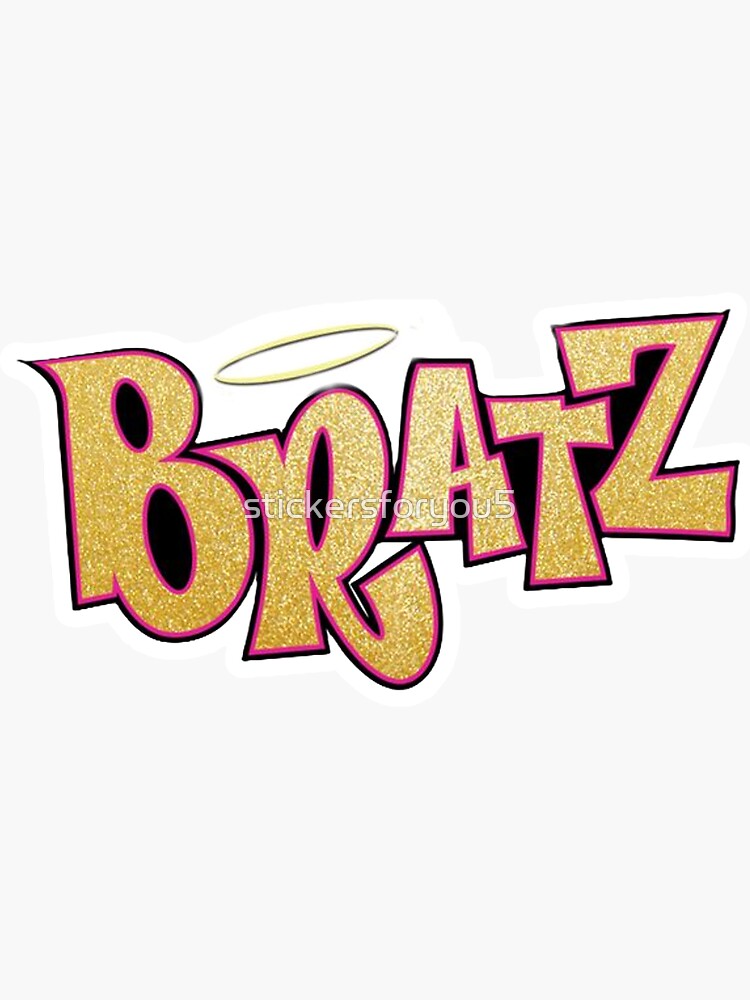 "bratz golden glitter logo" Sticker for Sale by stickersforyou5 | Redbubble