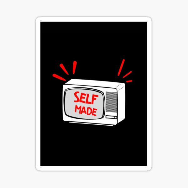 "Self-made!" Sticker for Sale by PerfectlyLinked | Redbubble