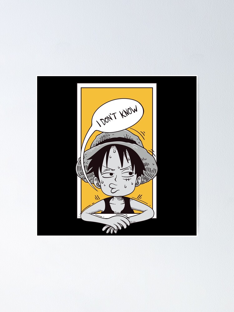 "Luffy Funny Face - One Piece" Poster for Sale by witrasno | Redbubble
