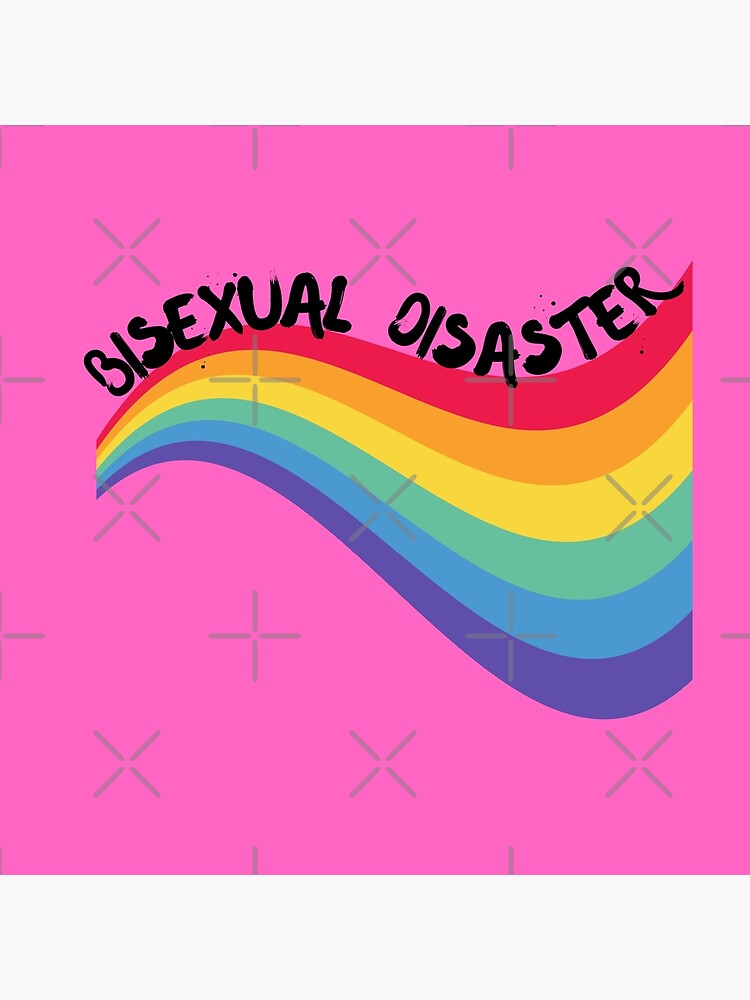 "Bisexual Disaster Curved Rainbow For Pride Month In Pink" Poster for ...