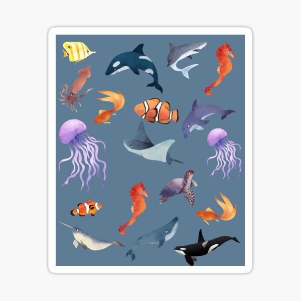 "Ocean in an aquarium" Sticker for Sale by lollopaz | Redbubble