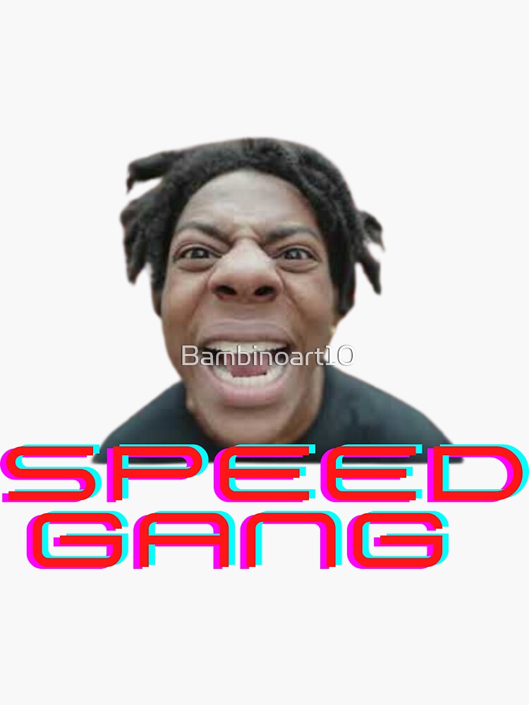 "Ishowspeed - speed gang t-shirts 2022" Sticker by Bambinoart10 | Redbubble