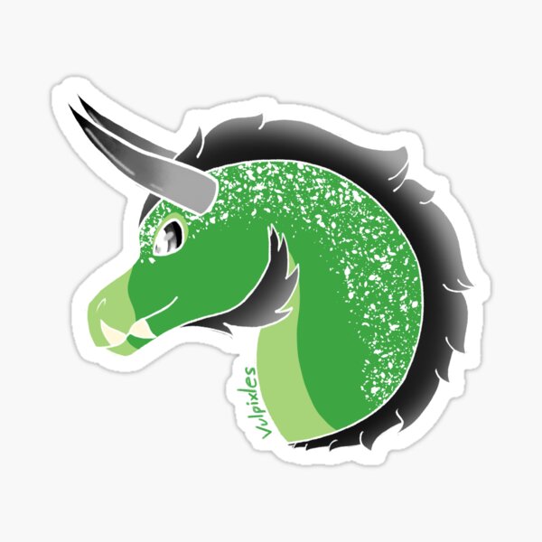 "Aromantic Pride Dragon" Sticker for Sale by Vulpixles | Redbubble