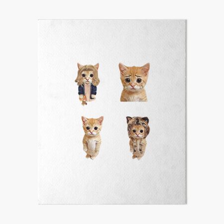 "El Gato Meme Sticker Pack | sad munchkin cat stickers" Art Board Print ...