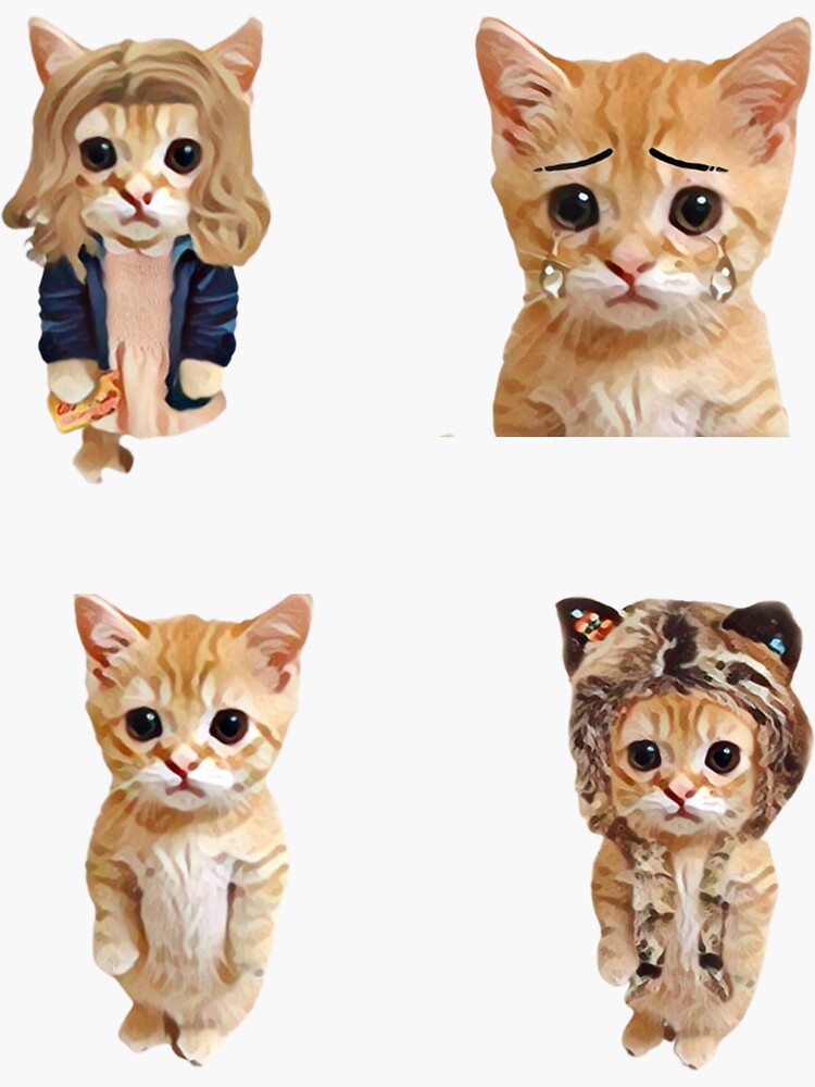 El Gato Meme Sticker Pack Sad Munchkin Cat Stickers Sticker For Sale By Loyalistwhiz Redbubble