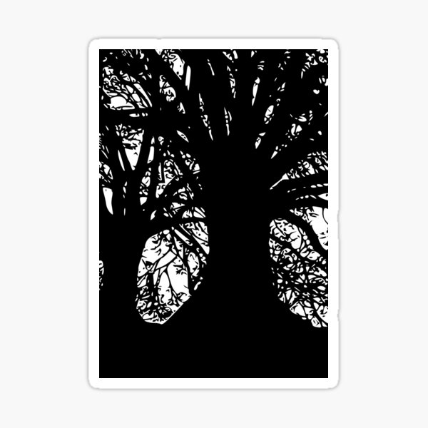 "Old trees with gnarled branches." Sticker for Sale by Nordwind | Redbubble