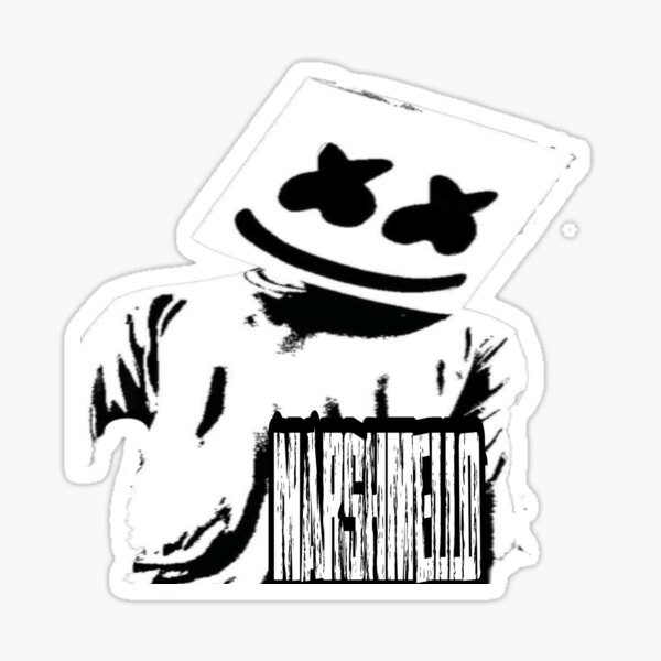 "Marshmello" Sticker for Sale by Descentspot | Redbubble