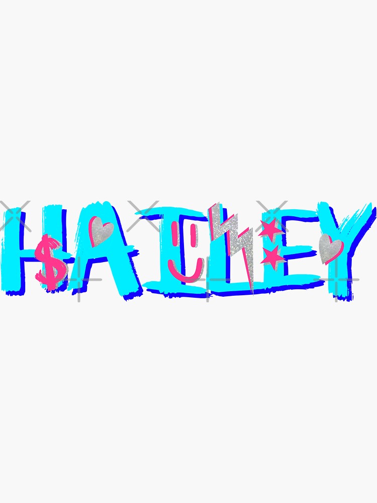 "HAILEY name" Sticker for Sale by juliasantos5 | Redbubble
