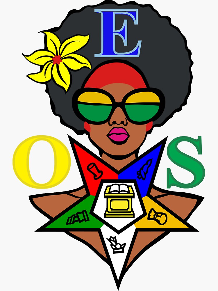 "Afro Woman Order of the Eastern Star " Sticker for Sale by ...