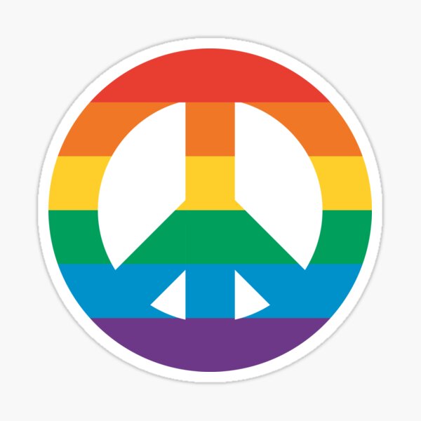 "LGBTQ Peace Symbol" Sticker for Sale by Gauravpatel | Redbubble