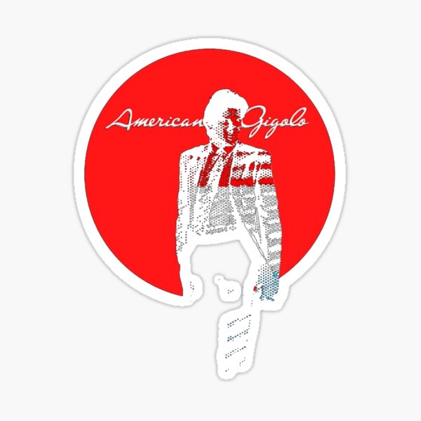"AMERICAN GIGOLO" Sticker for Sale by momoyauta | Redbubble