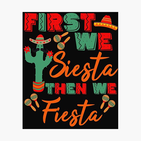 Lámina fotográfica «Primero hacemos la siesta y luego la fiesta, el ...