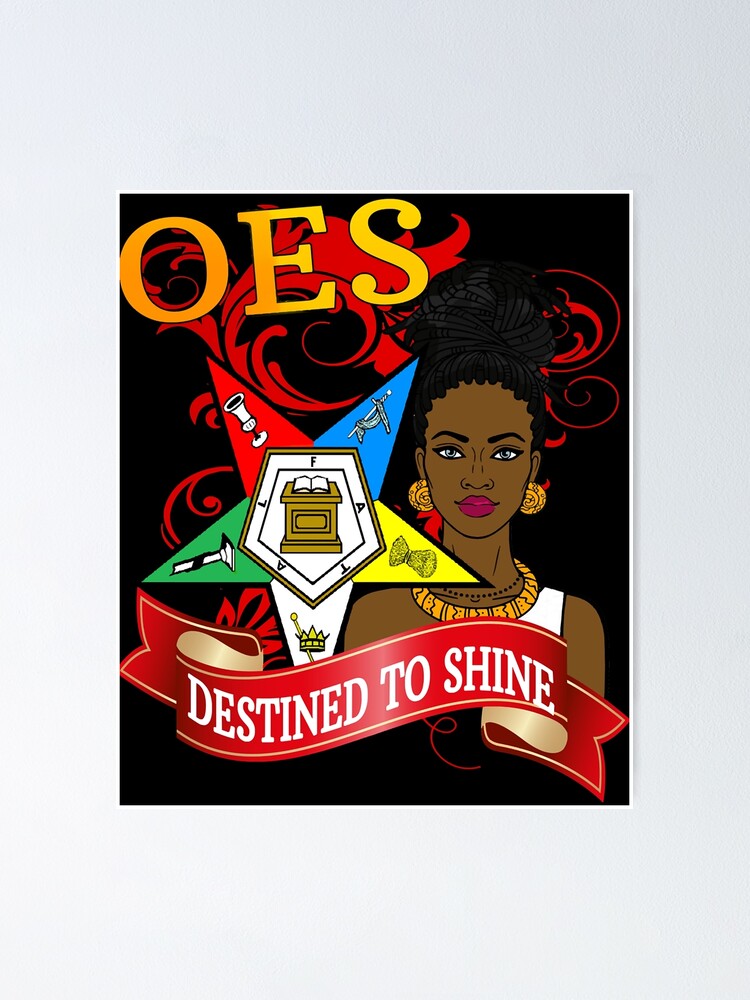 "OES Destined To Shine Order Of The Eastern Star Logo Sistar Freemason ...