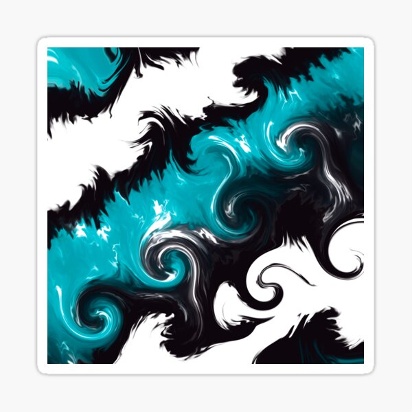 "Trippy blue and black" Sticker for Sale by Route-94 | Redbubble