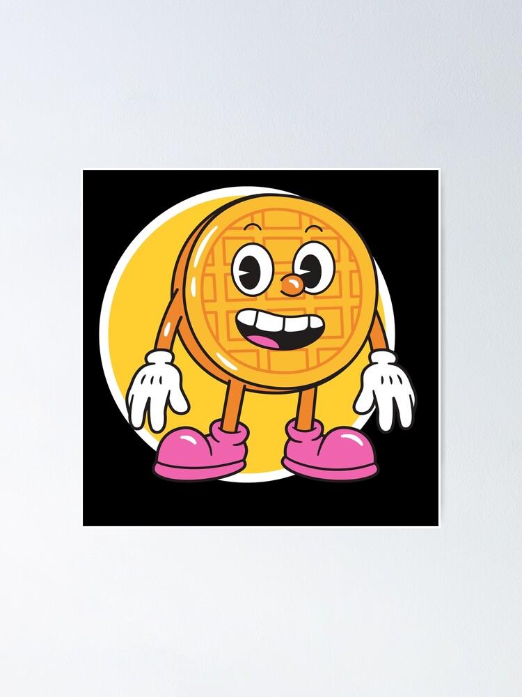 "The cute retro waffle 70s food" Poster for Sale by Simon0910 | Redbubble