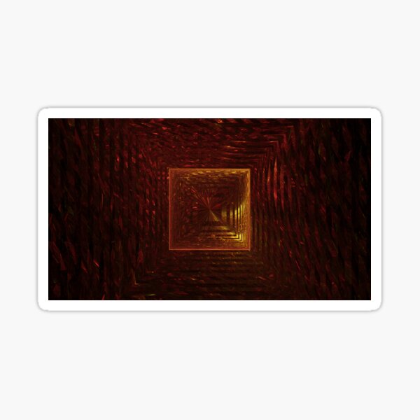 "Infinite Orange Cube Pattern Fractal Artwork" Sticker for Sale by ...