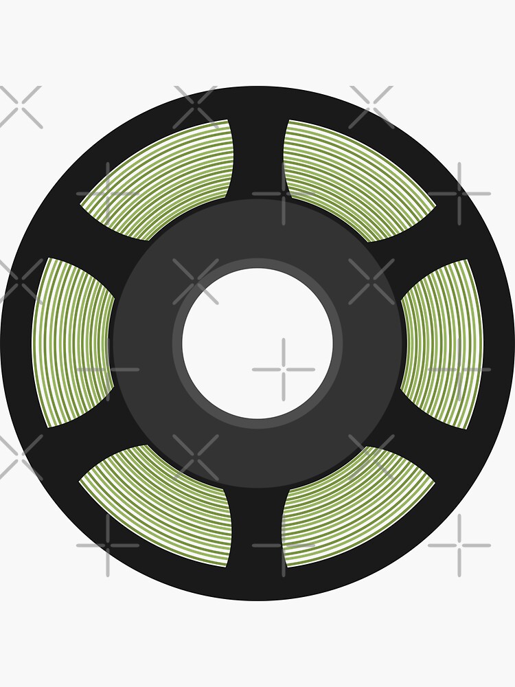 "3D Printer Filament Spool - Green" Sticker for Sale by PCB1981 | Redbubble