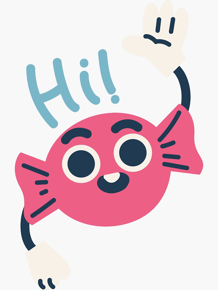 "Say Hi sweet candy" Sticker for Sale by SweetKidsDesign | Redbubble