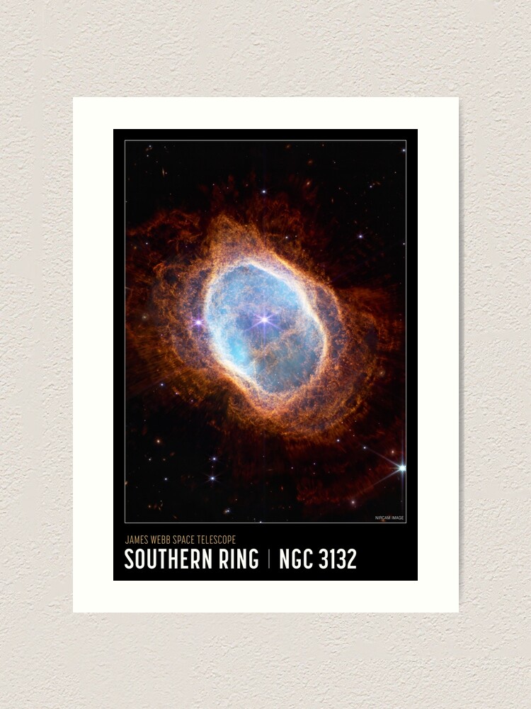 Lámina artística «Nebulosa NGC 3132 del Anillo Sur del Telescopio Espacial James Webb de la NASA ...