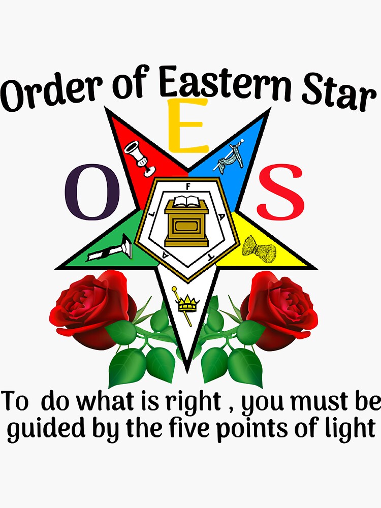 "OES Order Of The Eastern Star Logo Sistars Freemason " Sticker for ...