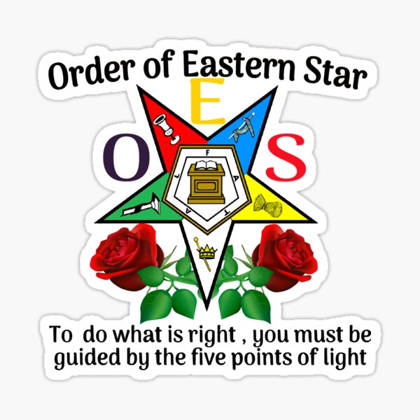 "OES Order Of The Eastern Star Logo Sistars Freemason " Sticker for ...