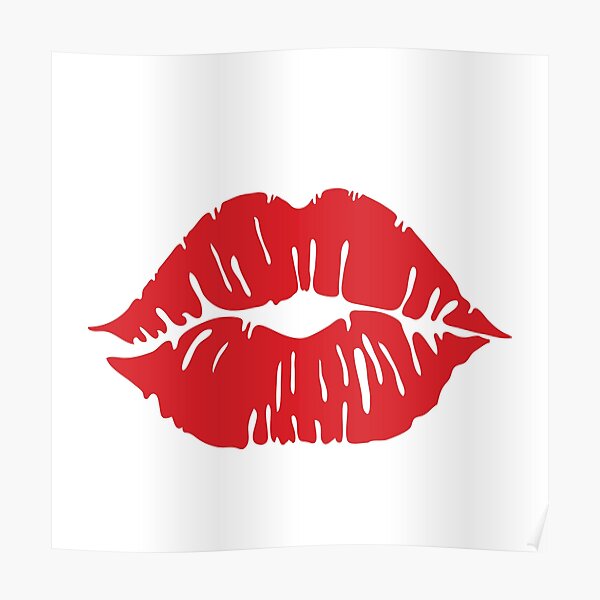 "Red KISS" Poster for Sale by MedCreativity | Redbubble