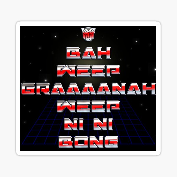 "Transformers - Universal Greeting" Sticker for Sale by SickReference ...