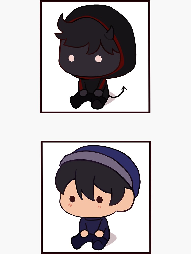 "small badboyhalo and small quackity" Sticker for Sale by ...