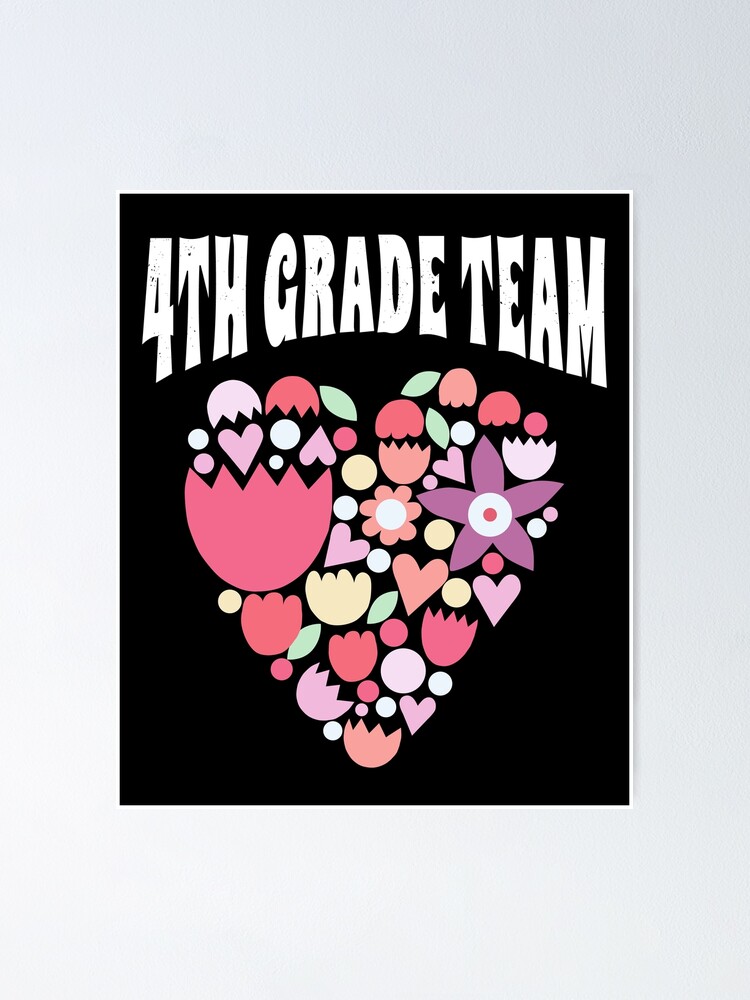 Póster «Flor del Día de Regreso a la Escuela Maestra de 4to Grado» de ...