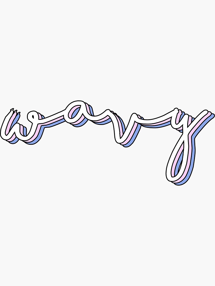 "retro wavy words" Sticker for Sale by akachayy | Redbubble