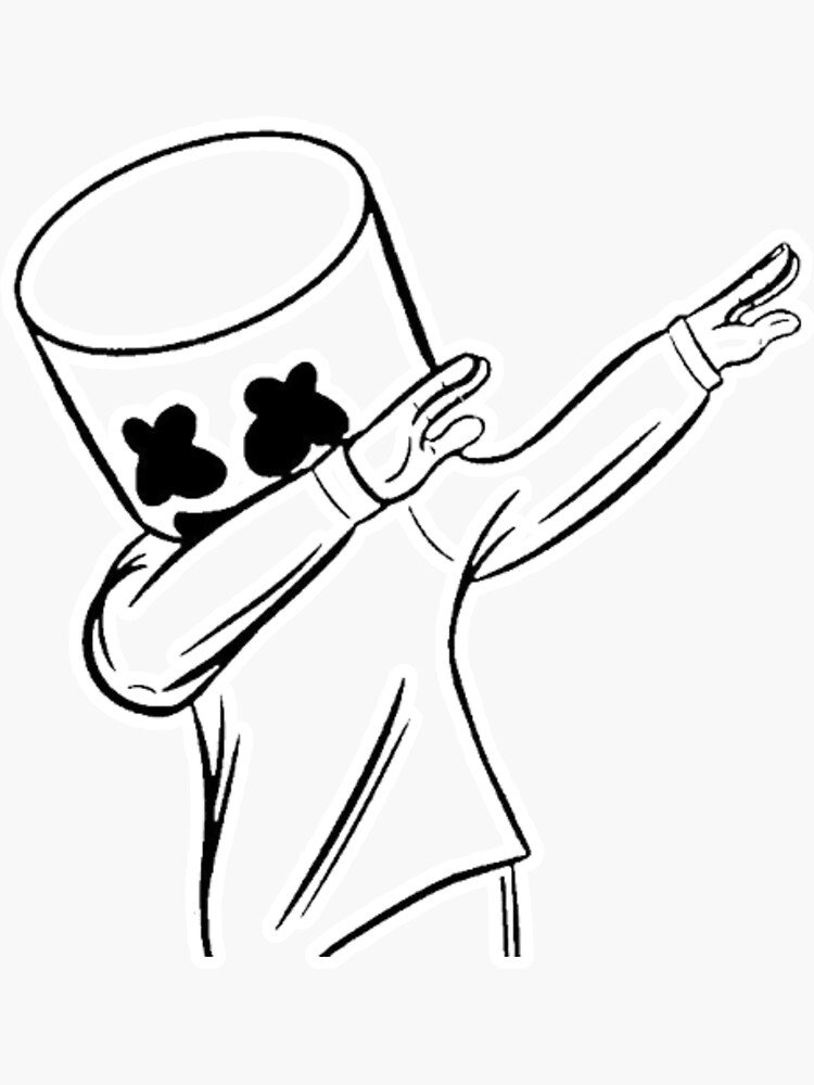 "Marshmello" Sticker for Sale by Descentspot | Redbubble