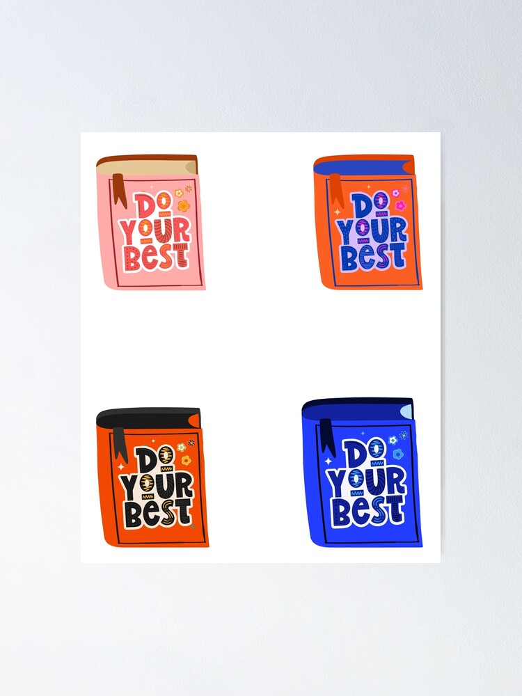 "do your best sticker pack motivational quotes for students" Poster for ...