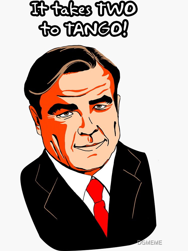 ""It takes two to tango!"" Sticker for Sale by DGMEME | Redbubble