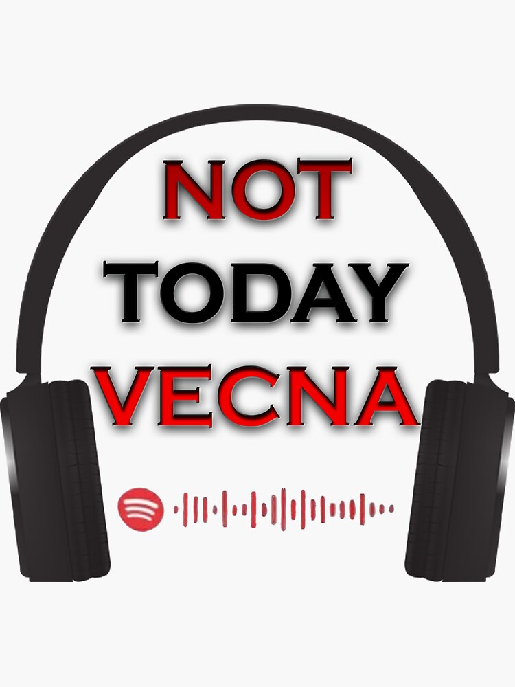 "not today vecna" Sticker for Sale by PaulGoldStore | Redbubble