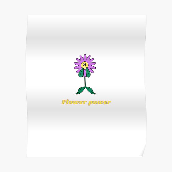 "Flower power design vintage 80s 90s" Poster for Sale by POD-by-Malte ...