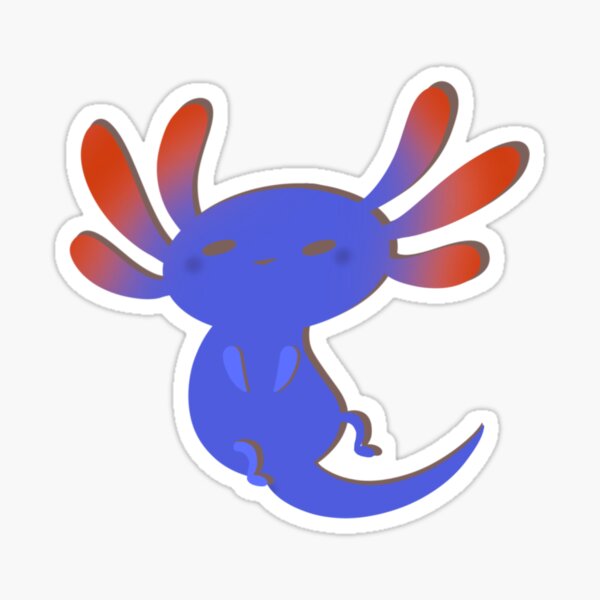 "Blue Axolotl" Sticker for Sale by RavenVBlood | Redbubble