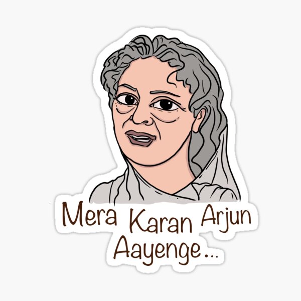 "Mera Karan Arjun Aayenge " Sticker for Sale by Insipred | Redbubble