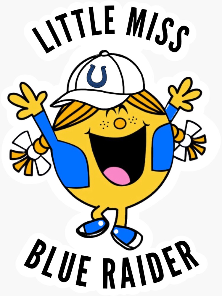 "Lil Miss Blue Raider" Sticker for Sale by oliviapaz | Redbubble